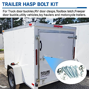 Fuoequl Trailer Hasp Bolt Kit for Trailer Cam Action Hasp