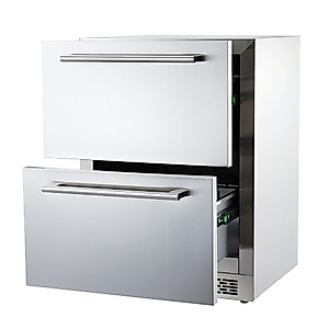 Towallamrk 24 Inch Under Counter Drawer Fridge, Outdoor Beverage Refrigerator, Undercounter Refrigerator for Home and Commercial Use, Stainless Steel Door, Fast Cooling, Low Noise