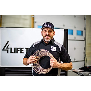 4LIFETIMELINES - 1/4" x 25' True Copper-Nickel Alloy Non-Magnetic, Brake Line Tubing Coils and Fittings, 2 Complete Kits, Brake Line Roll and Fittings, Copper Nickel Tubing, Fuel Line Repair