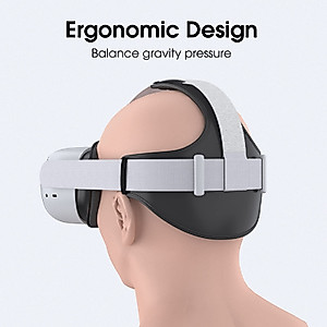 Smatree Head Cushion T-Shaped Compatible with Quest 2 Elite Strap, Balance Gravity Pressure, Soft PU Material Replacement Cushion Compatible for Quest 2 Headset(Only Head Cushion)