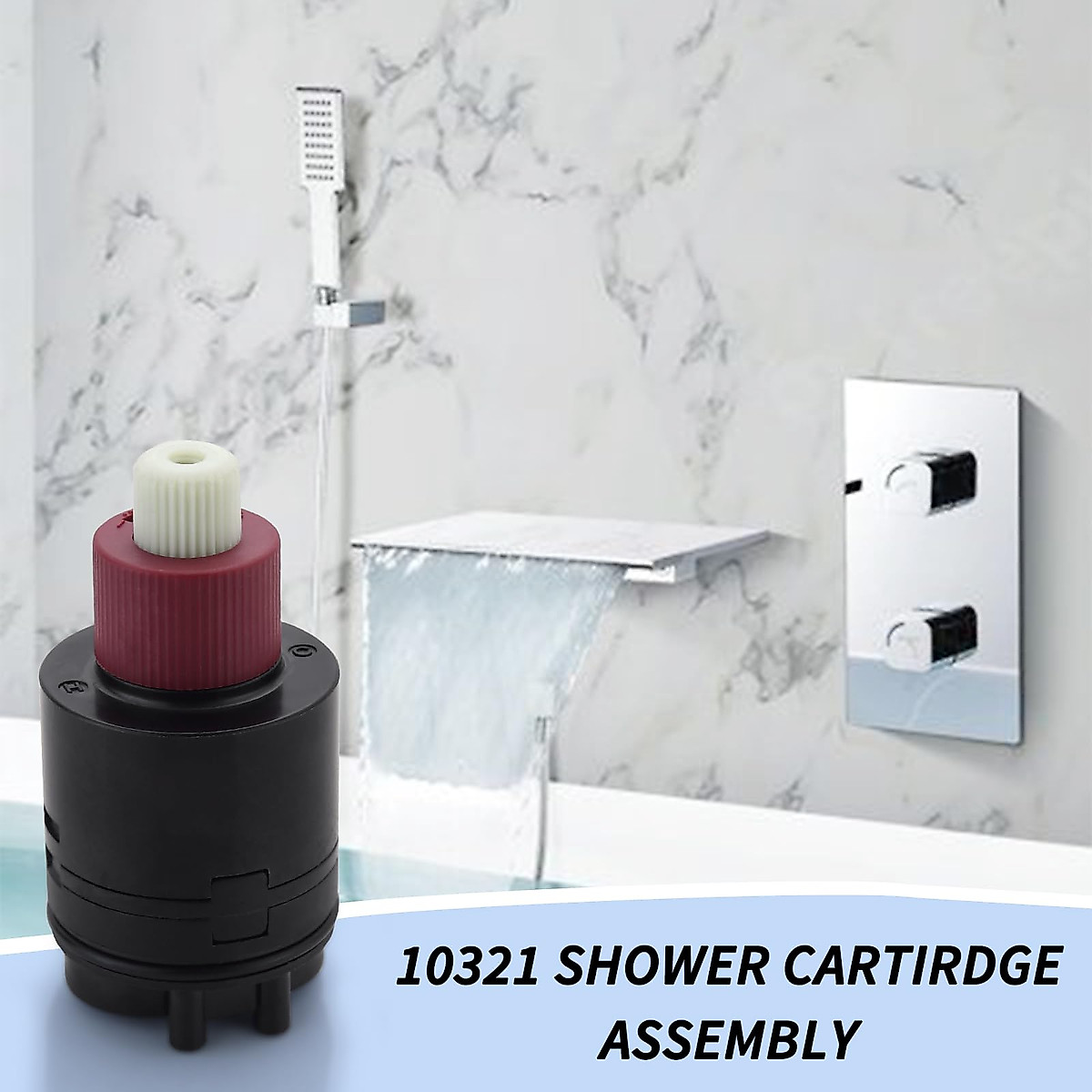 PuritySage Shower Faucet Cartridge Replacement for Single Handle Shower Faucet,Compatible with Glacier Bay 10321,Hot/Cold Water Filter for Shower Faucet
