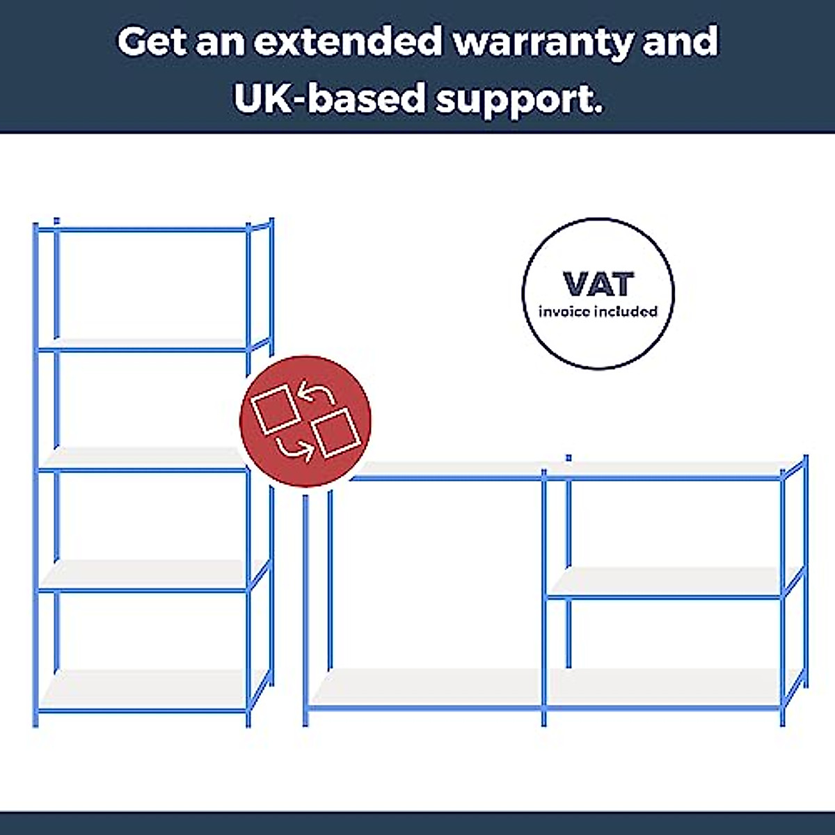 G-Rack | 5 Tier Garage Shelving Units | Metal Shelving Storage | Heavy-Duty Organization Racks | Adjustable Shelves | 2000LB Capacity | Ideal for Workshop, Shed, Office - 59D x 30W x 12H (Blue)