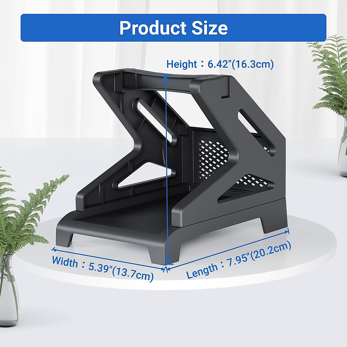 AOBIO Label Holder, Compatible with Rolls and Fan-Fold Labels, Label Holder for Desktop Shipping Label Printer (Black)