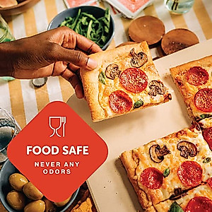 Cast Elegance Durable Thermal Shock Resistant Thermarite Pizza Stone & Baking Stone for Oven & Grill, Includes Wooden Pizza Paddle, Recipe E-Book & Cleaning Scraper, Large,14x16 inch, 5/8th inch Thick