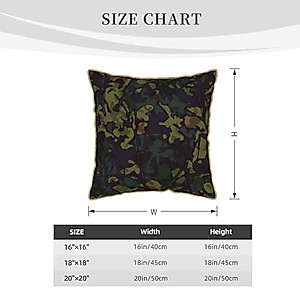 Augenstern Zippered Pillow Protectors Cover Case Camo-Hunting-Grassland Decorative Throw Pillow Cover Square Cushion Case 20"X20"