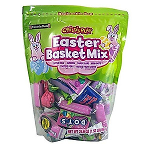 Tootsie Roll Childs Play Easter Basket Bulk Individually Wrapped Candy Assortment Mix in Resealable Bag, 24.48 oz