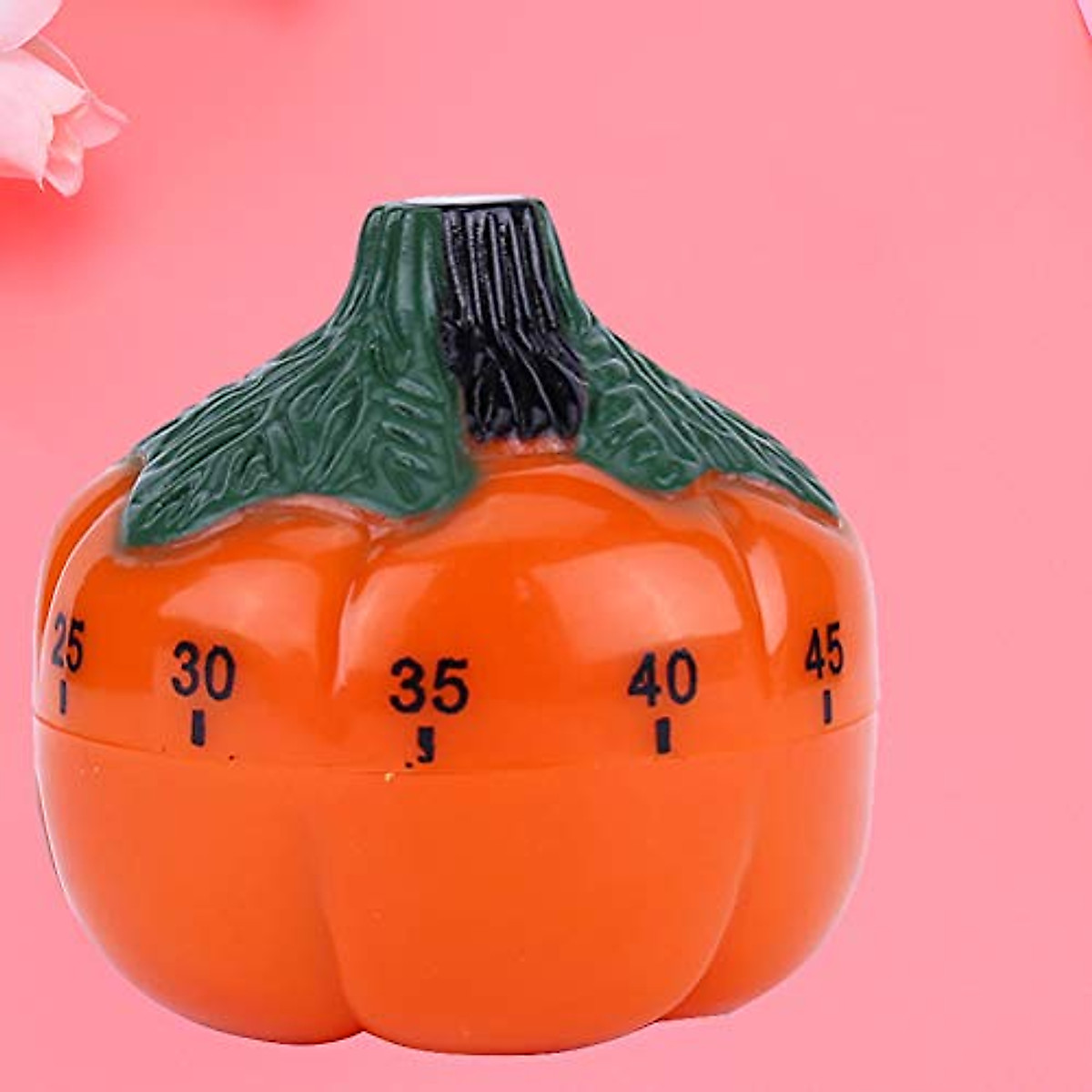 DOITOOL Kitchen Timer, Pumpkin Design Mechanical Timer Kitchen Timer Household Cooking Time Manager Baking Reminder Cooking Countdown Timer (Orange)