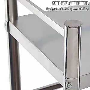 YEDECOR 4-Shelf Heavy Duty Storage Shelving Unit Stainless Steel Organizer Rack Free Standing Storage Shelf for Laundry Bathroom Kitchen Pantry, Silver,35.4" Lx15.8 Wx59.1 H