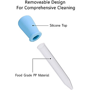 BELLARMOR 5ml Liquid Dropper Medicine Silicone Clear Plastic Eye Dropper No BPA Silicone and Plastic Pipettes for Kids, 12 Pack