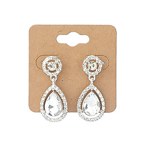 joycraft Earring Cards - 2" Kraft Earring Display Holder Cards, 100Pcs Blank Paper Cards with 6 Holes, Jewelry Display Cards for Selling, Hanging Earring, Jewelry,DIY Crafts, Retail