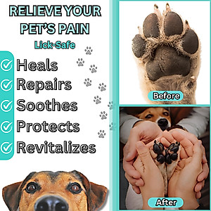 ZepetZ Paw & Nose Balm for Dogs and Cats - Lick-Safe, 100% Organic & Natural. Heals, Repairs, and Restores Dry, Cracked, and Damaged Paws & Noses. Moisturizes, Protects, Soothes & Revitalizes 1.75 oz.