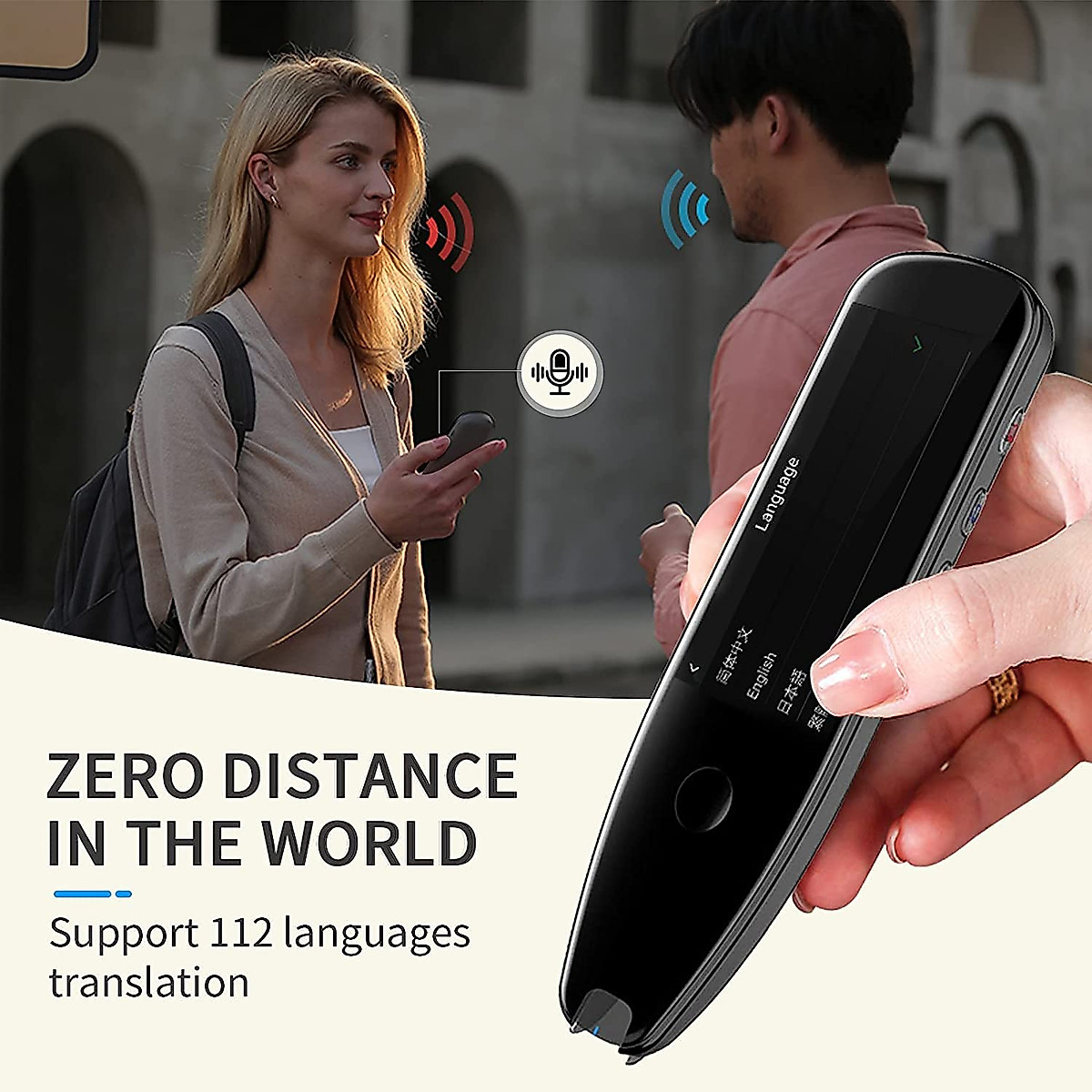 Translation Scanning Pen, Speech & Scan to Text, OCR Pen Scanner and Reader, 112 Language Digital Reader Pen Voice Language Translator Device, Speech and Scan to Translate