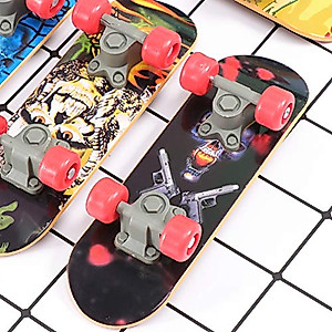 NUOBESTY 4pcs Bird Parrot Toys Training Skateboard Stand Perch Finger Skateboard Park Funny Talbe Toy for Kids Boys Birds Size L