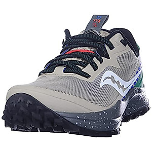 Saucony Women's Peregrine 11 Trail Running Shoe, Light Grey/Green, 8.5 M