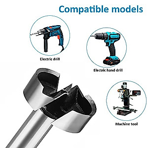 HPHOPE Forstner Bit Set 15Pcs, Forstner Bits for Wood, Wood Drilling with Round Shank, Drill Accessories, Ø10-50mm with Storage Case