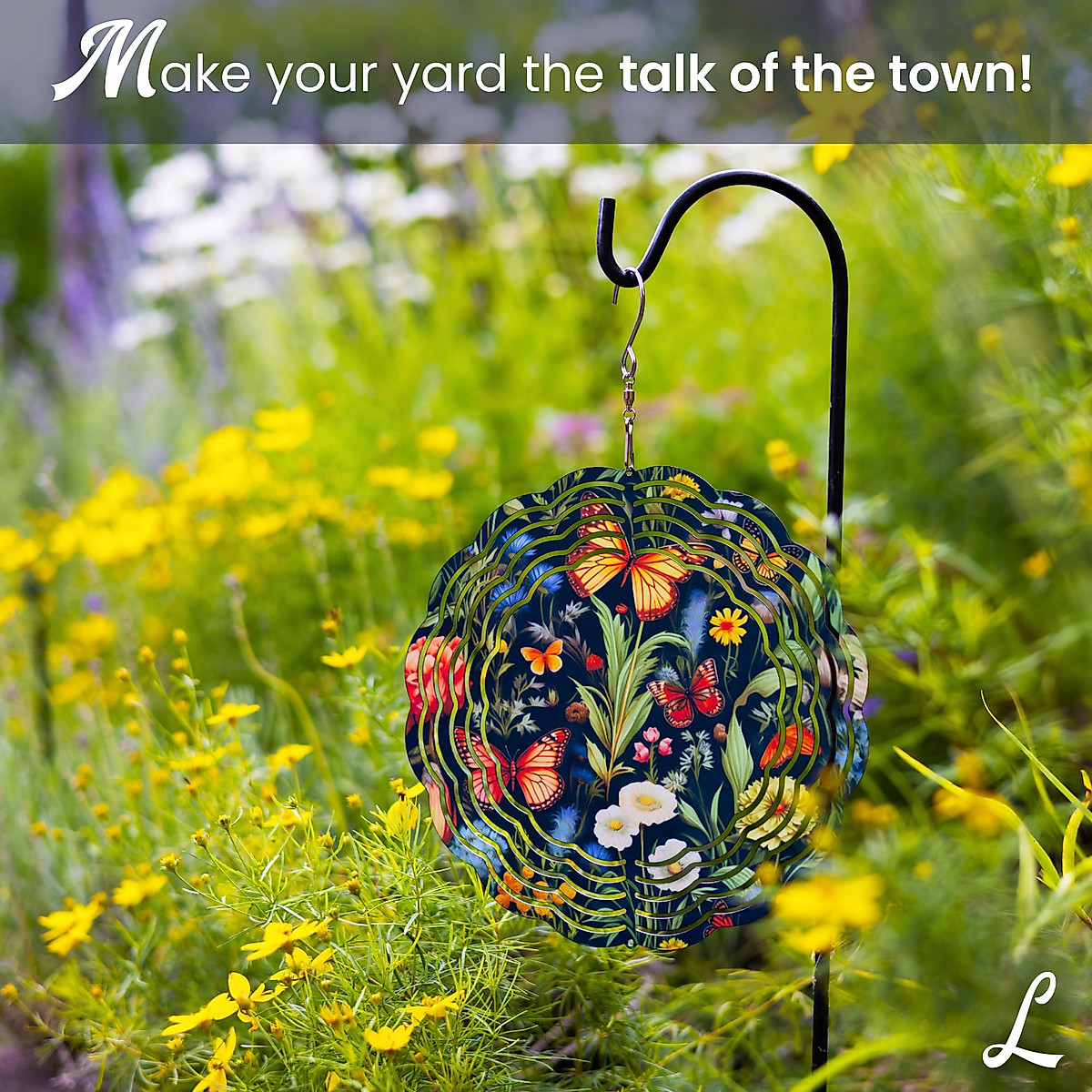 Luxiris Sublimation Wind Spinner Blanks 8 Inch - 5 Pack Bulk Products | 3D Aluminum, Hanging DIY Wind Spinners Sublimation for Yard and Garden | with Heat Resistant Tape & 30 Digital Starter Designs