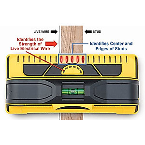 Franklin Sensors ProSensor M210 Stud Finder with 13-Sensors, Wood & Metal Stud Detector/Wall Scanner, Live Wire Detection