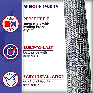 Whole Parts Dryer Door Seal Part# W10906683 - Replacement and Compatible with Some Crosley, Kenmore and Whirlpool Dryers