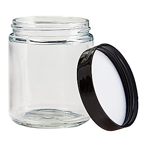 8 Pack Glass Candle Jars with Lids for DIY Projects, Straight Sided Cosmetic Containers for Body Butter, Scrubs, Lotion (8 oz)