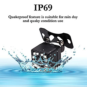 Aienxn Car Backup Camera, 170° Wide View Angle Waterproof HD 12LED Night Vision Car Rear View Camera Including Universal Backup Camera License Plate Bracket for Cars, SUV, Trucks, RV etc. Q-050-set