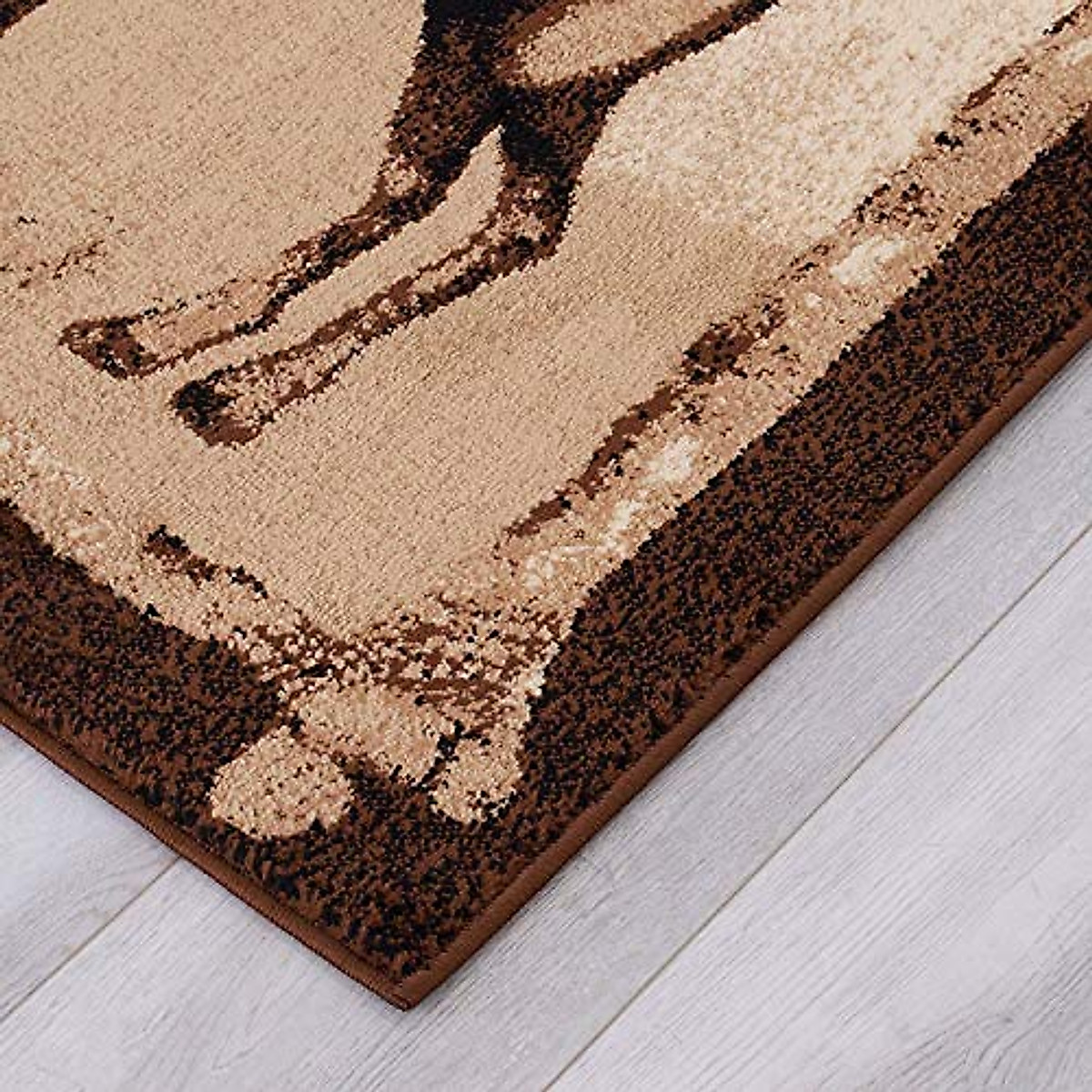 Champion Rugs Rustic Lodge Deer Elk Moose Area Rug (2’ X 3’)
