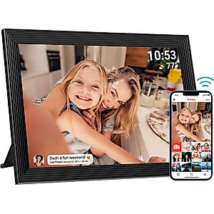 32GB FRAMEO 10.1 Inch Smart WiFi Digital Photo Frame 1280x800 IPS LCD Touch Screen, Auto-Rotate Portrait and Landscape, Share Moments Instantly via Frameo App from Anywhere