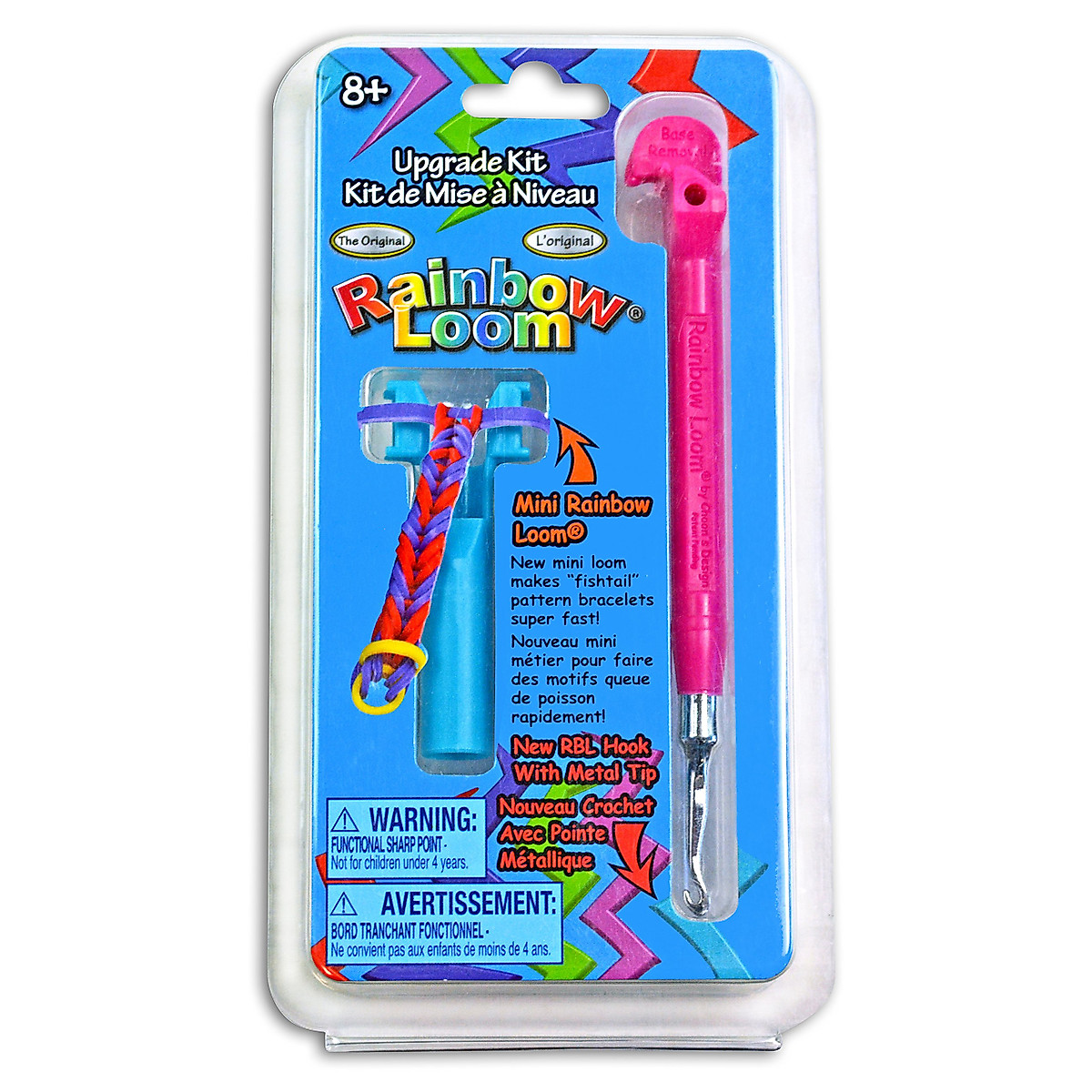 Rainbow Loom Tail Upgrade Kit - Metal Hook - Pink
