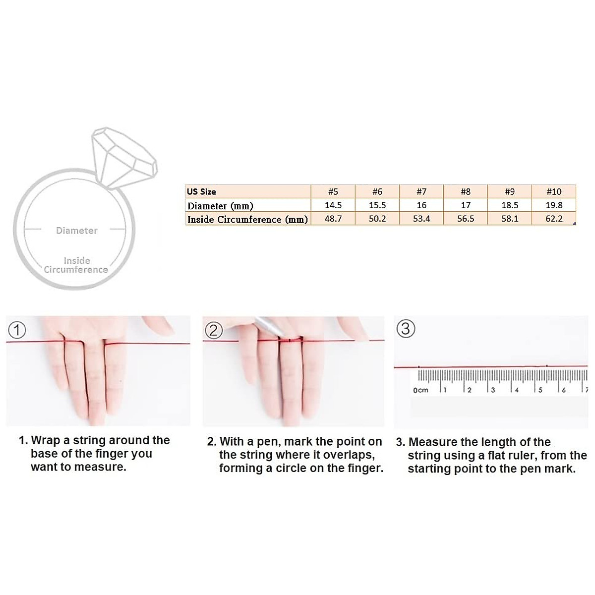 Muses Art Design Birthstone Eternity Band Ring 18K Gold Plated, Stackable Ring with Crystal Birthstone Size 5