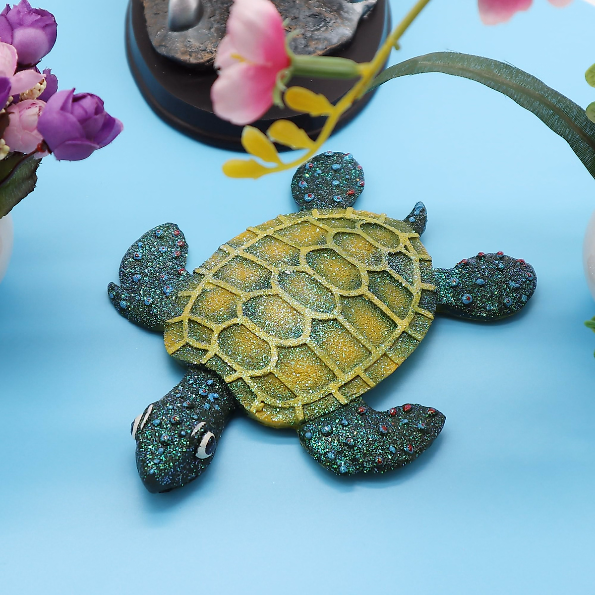 amikdis Sea Turtle Wall Decor Blue Turtle Hanging Wall Art Décor Sculpture Statues Ocean Decorations For Home Office Garden Patio Fence Bathroom Indoor Outdoor Beach Nautical Theme