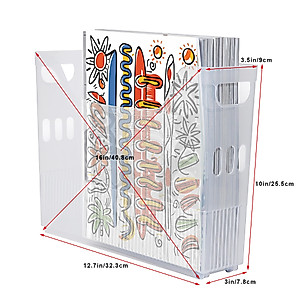 dndsim 4PCS 12x12 Paper Storage, Scrapbook Paper Storage With Wheels, Scrapbook Paper Storage, 12x12 Paper Storage Organizer, for Holding 12" X 12" Papers, Scrapbook, Vinyl Paper, Card Stock