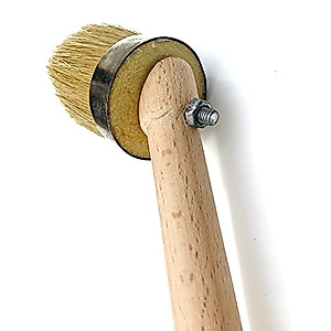 Angled Wooden Tire mounting Paste Round Brush Applicator 13 Inches in Length
