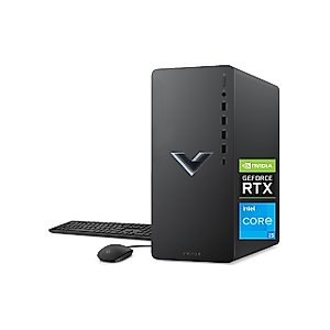 HP Victus 15L Gaming Desktop - 12th Gen Intel Core i5-12400F, 2.50 GHz - 8 GB SDRAM, 512 GB M.2 SSD - NVIDIA GeForce RTX 3050 - Windows 11 Home, Wi-Fi 6 & Bluetooth, 9 USB Ports (TG02-0021, 2022)