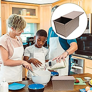 HEMOTON Toast Baking Mold Sandwich Bread Sandwich Bread Household Toast Mold Loaf Pan with Lid Nonstick Loaf Pan Carbon Steel Bread Pan Kitchen Loaf Pan Bread Baking Tin Bread Loaf Pan