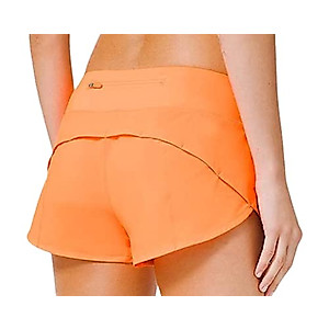 Lululemon Athletica Speed Up Short (2.5, Highlight Orange, Numeric_6)