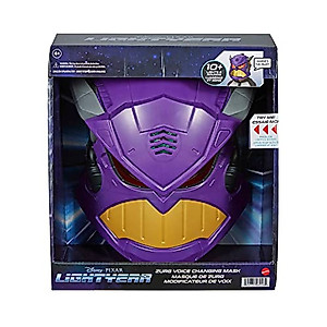 Mattel Lightyear Toys Mask, Zurg Voice-Changing Role-Play Head Gear with Movie Dialogue, Voice Changer & Lights