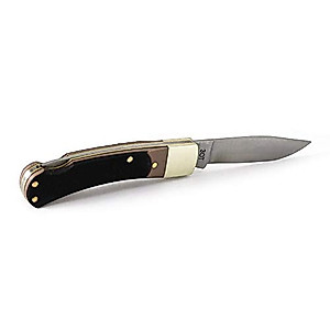 Old Timer 3OT Bearhead Traditional Lockback Pocket Knife with 2.2in High Carbon Stainless Steel Blade, Sawcut Handle, and Convenient Small Size for EDC, Whittling, Camping, Hunting, and Outdoors
