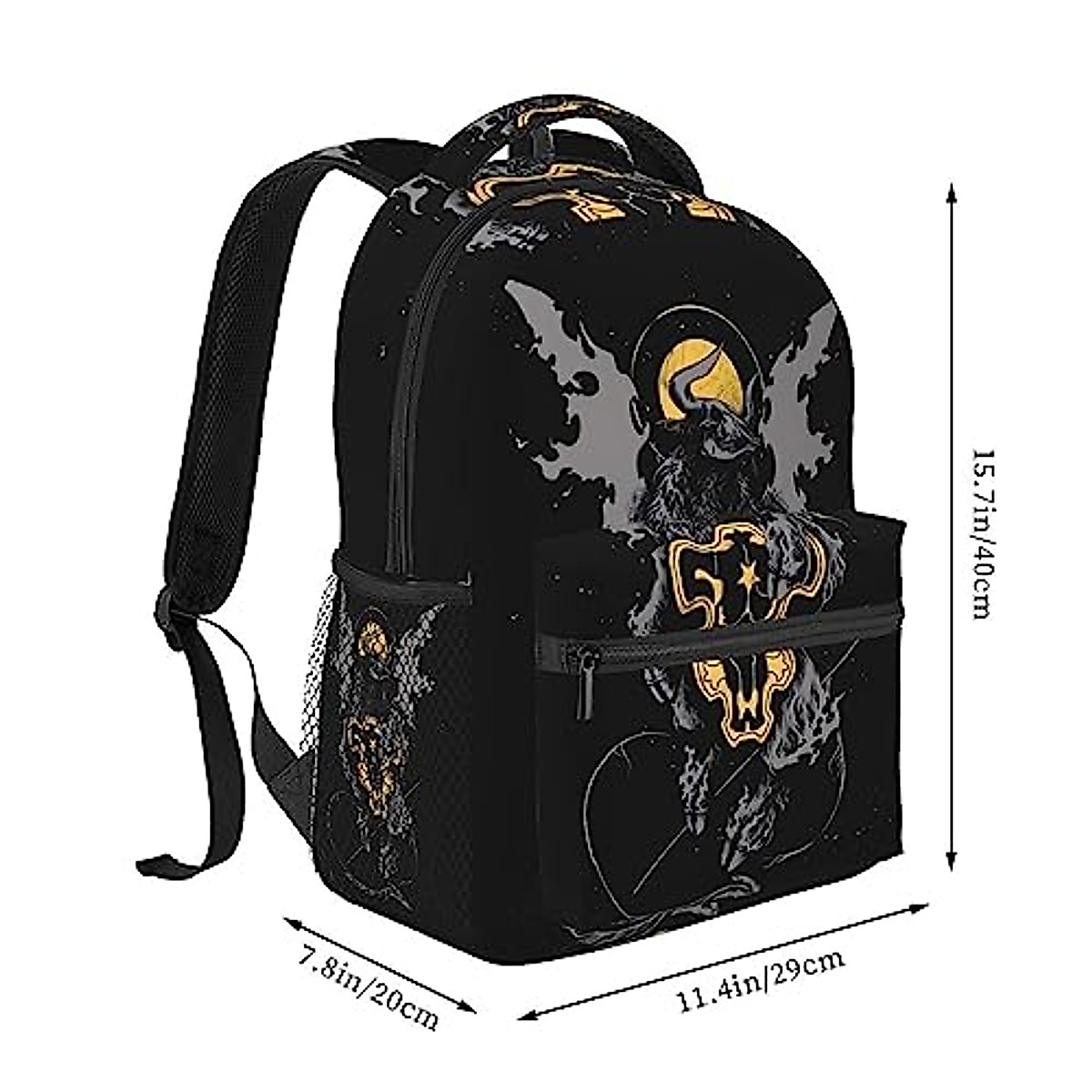 KEWRJFWA Anime Black Clover Backpack Cartoon Bag Lightweight Canvas Couple Backpacks Unisex Office Travel Backpack