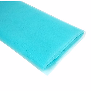 54" by 10 Yards (30 ft) Aqua Fabric Tulle Bolt for Wedding and Decoration (Aqua)