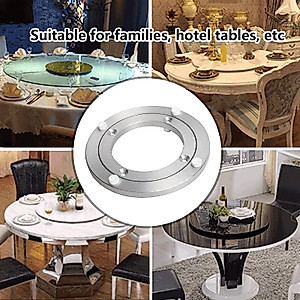Silent Turntable Improved Cabinet & Drawer Organization Lazy Susans Mute Aluminum Alloy Non‑Slip Rotating Turntable Hardware for Dining‑Table of Homes and Hotels[5 inches]