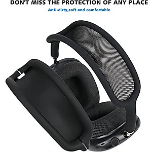 AIDERLOT Silicone Case Cover for AirPods Max,Anti-Scratch Ear Cups Cover and Headband Cover for AirPods Max,Airpods Max Headphone Silicone Ear Cups(White)