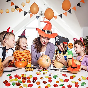 Songjum 105 PCS Acrylic Leaves Fall Vase Filler Decor Very Crystal Clear Acrylic Fall Decorations Thanksgiving Table Scatter for DIY Crafts Home Decoration Thanksgiving Autumn Decor