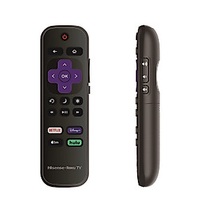 2 Pack - OEM Replacement Remote Control fit for All Hisense Roku TV Smart 4K Ultra HDTV 【Only Works with Hisense Roku TV, Not for Roku Stick and Roku Box】 (Netflix/Disney Plus/Apple TV+ / Hulu)