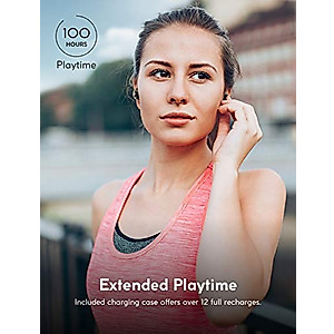 True Wireless Headphones, ZOLO Liberty [Upgraded] 8-Hour Playtime (100 Hours with Charging Case), Bluetooth 5 Bluetooth Earbuds with Graphene Driver Technology, IPX5 Sweatproof, Handsfree Stereo Calls