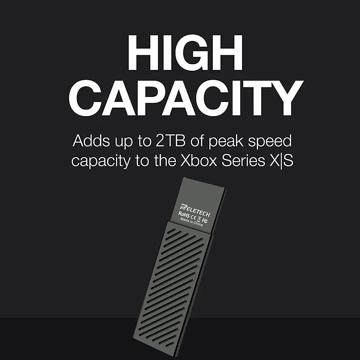 Reletech Xbox Serie x Xbox Serie s1tb2tb Solid State Drive - nvme Storage Expansion Card SSD (Black, 1, TB)