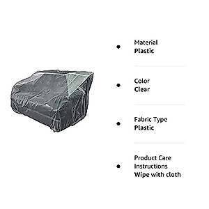 STARTWO Furniture Cover Plastic Couch Cover Heavy Duty Water Resistant Thick Clear | Sofa Slipover for Moving and Long Term Storage 42”(Width) x 92”(Depth) x 42"(Height)