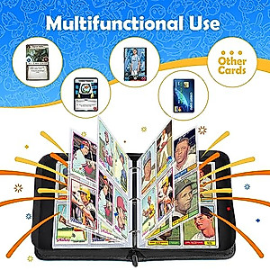 Card Binder For Pokemon Cards with 400 Sleeves, Ultra 4 Pocket Trading Card Binder Holder For Pokemon Card, TCG, CCG, MTG, YuGiOh, Baseball, Gifts For Boys And Girls