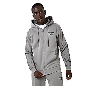 Everlast Mens x Yiannimize Zip Taped Hoodie Long Sleeve Charcoal X-Small