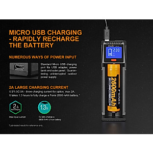 EdisonBright Fenix are-D1 USB Powered Smart Battery Charger for 21700/18650/16340 BBX5 Battery Carry case