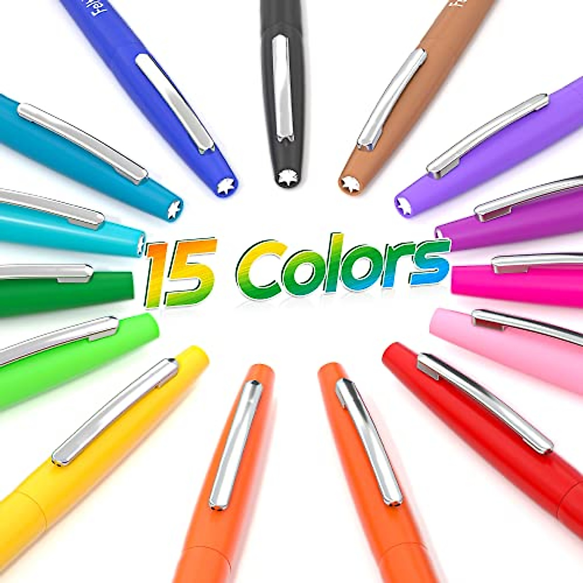 Lelix 15 Colors Felt Tip Pens | Journaling & Art Supplies