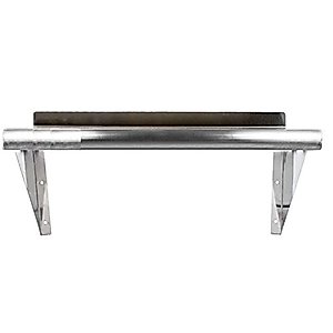 KPS Heavy Duty Stainless Steel Wall Mount Shelf 10" x 36" - NSF